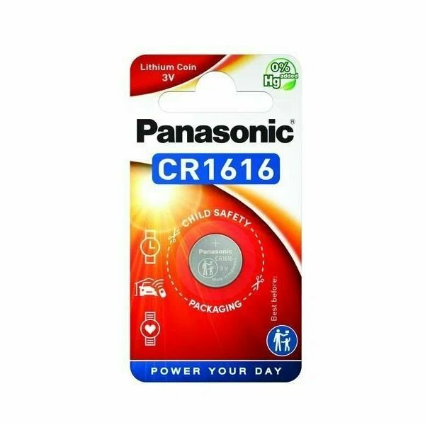 Батарейка литиевая PANASONIC CR1616 дисковая 3В (бл1)