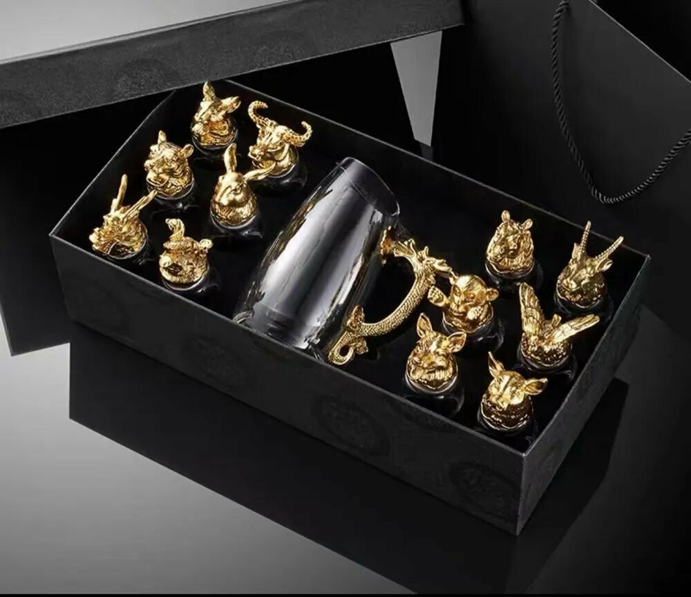 Набор фужеров "12 китайский зодиак", 540 мл, 13 шт TC