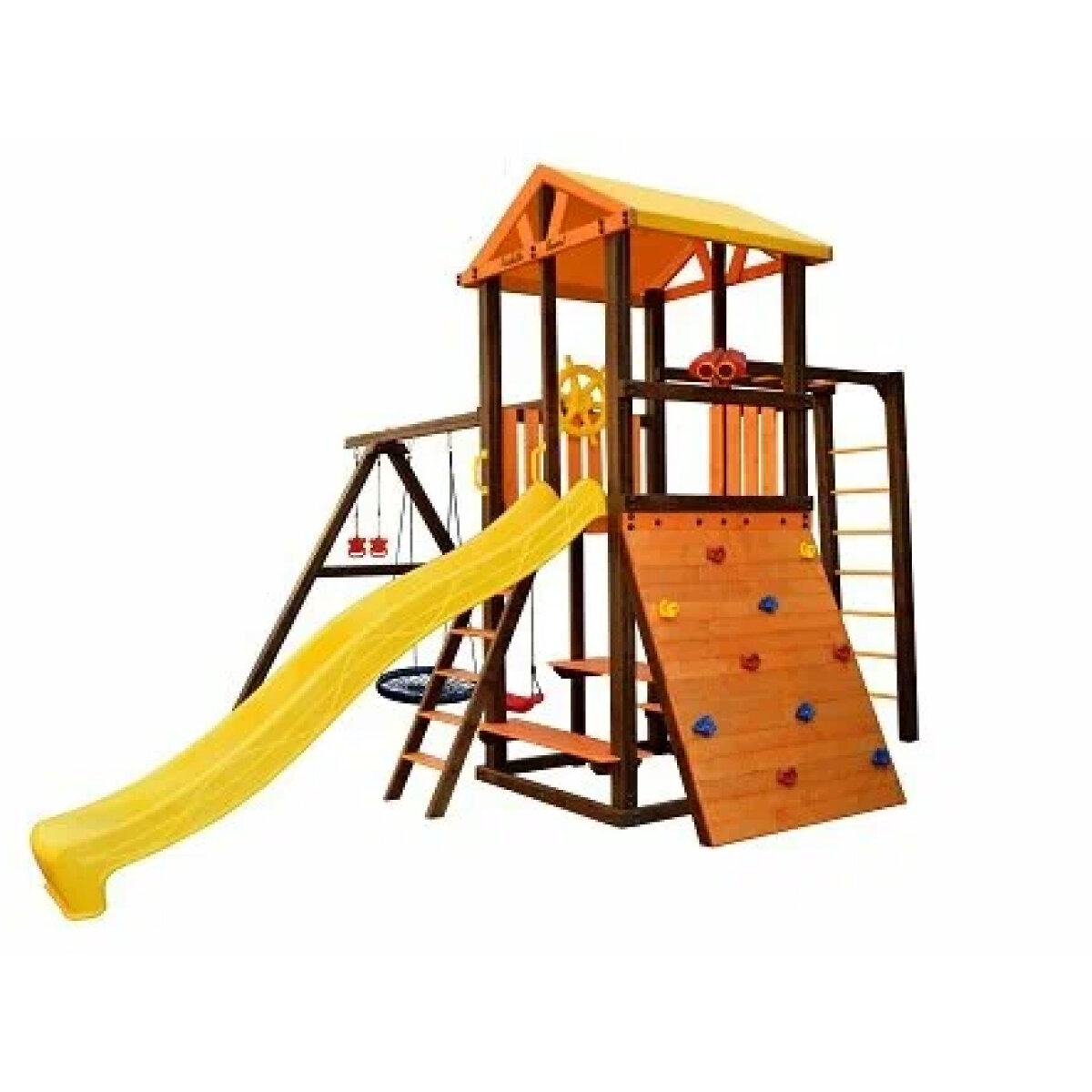 Игровой комплекс Perfetto sport "Bari-8" + качели "Паутина" для улицы