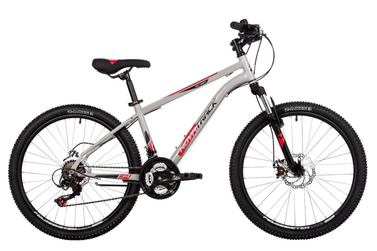 Подростковый велосипед Novatrack Action Disc 24" (2023) 14" Серый (135-155 см)