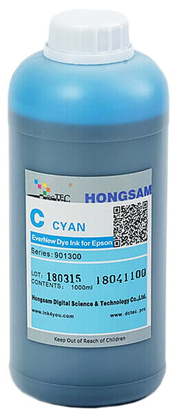 Чернила DCTec водорастворимые Epson L800 EverNew Cyan (голубой) 1000 мл