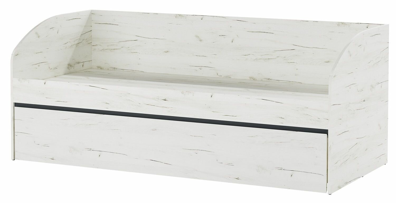 Гретта Кровать-софа Крафт белый-Антрацит + гретта Спальное место к кровати-софе Крафт белый (Памир)