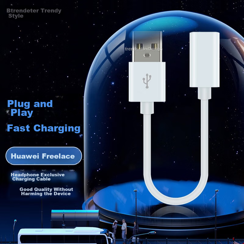 Trendsetter Compatible with Huawei Earphone Charging Cable, FreeLace Pro 2, Honor X-Sport PRO AM66, Bluetooth Charger, USB to Type-C Female Adapter Converter