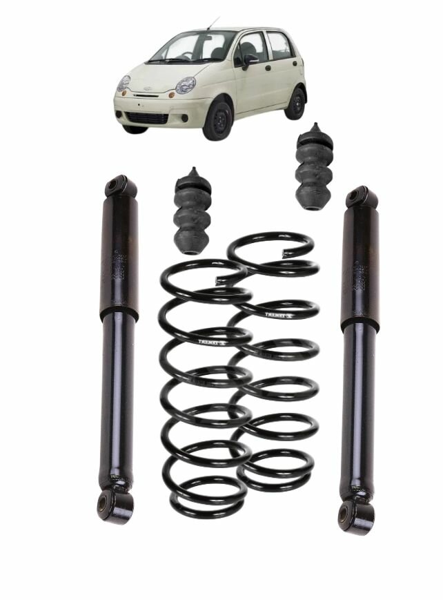 Комплект задней подвески DAEWOO MATIZ / матиз (пружины + амортизаторы + отбойники)