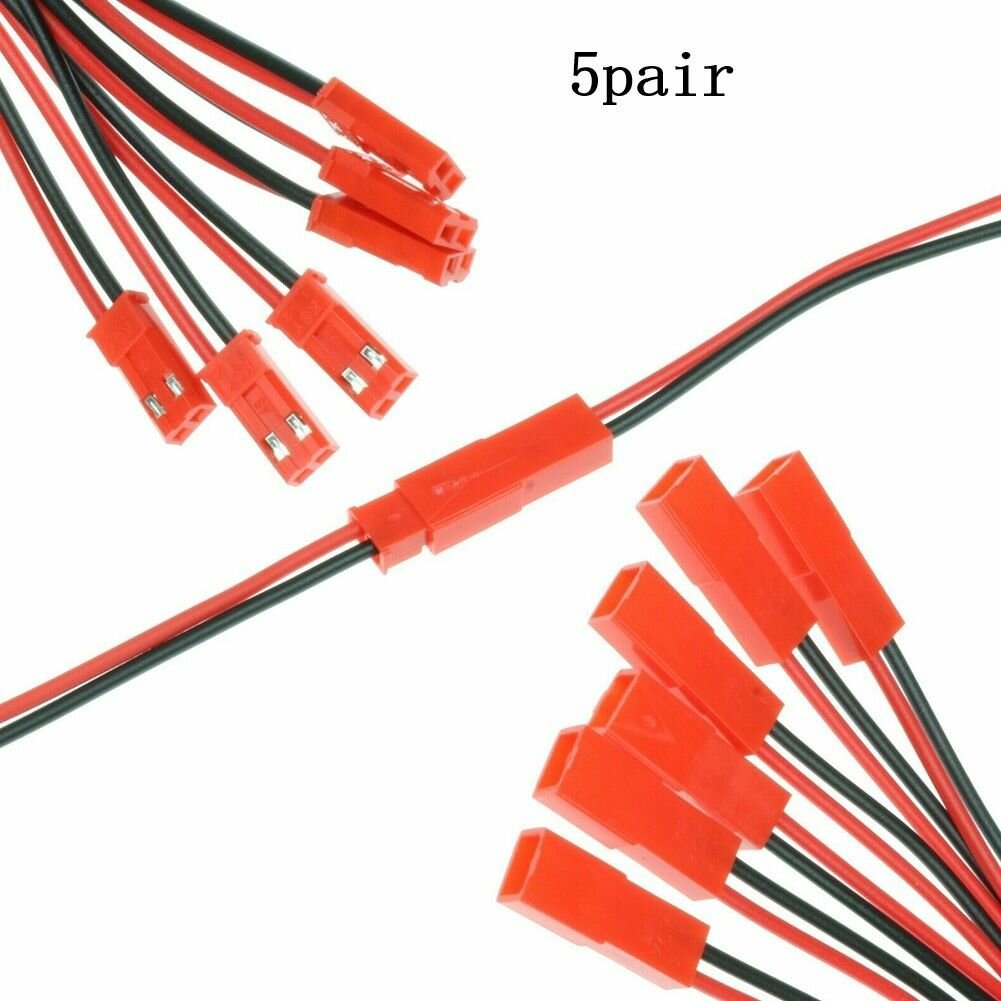 OZ-URJSH-Для соединителя JST к вилке+гнезду 2P собранный соединительный кабель красный + черный провод 200 мм