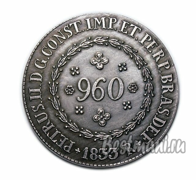 960 рейс 1833 года Бразилии сувенирная копия монеты, нумизматика, деньги для коллекции