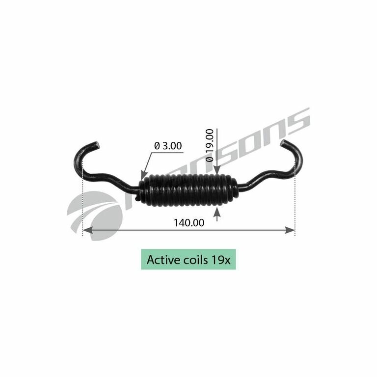 Пружина полуприцепа колодок стяжная для Рор арт SPR008 MANSONS