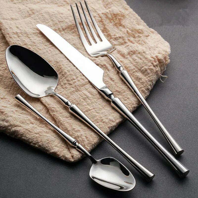 Набор столовых приборов, набор столовых приборов на 6, нержавеющая сталь, 24 предм, Подходит для семейных ресторанов