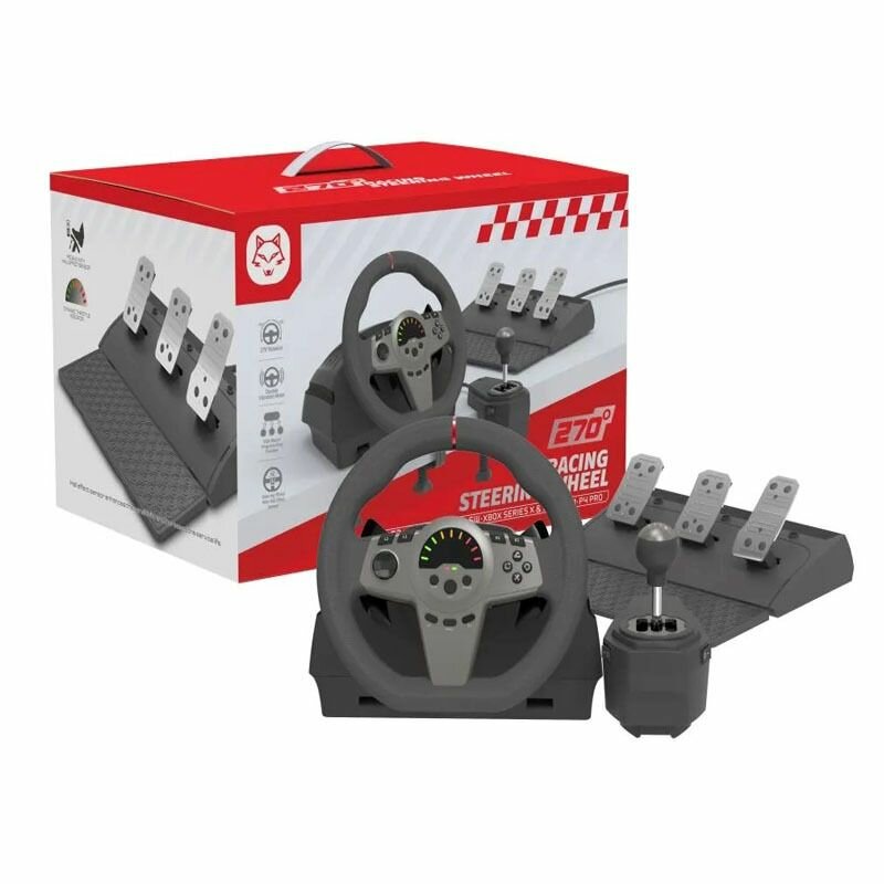 Игровой руль, для Nintendo Switch/Computer/PlayStation/Xbox, черный