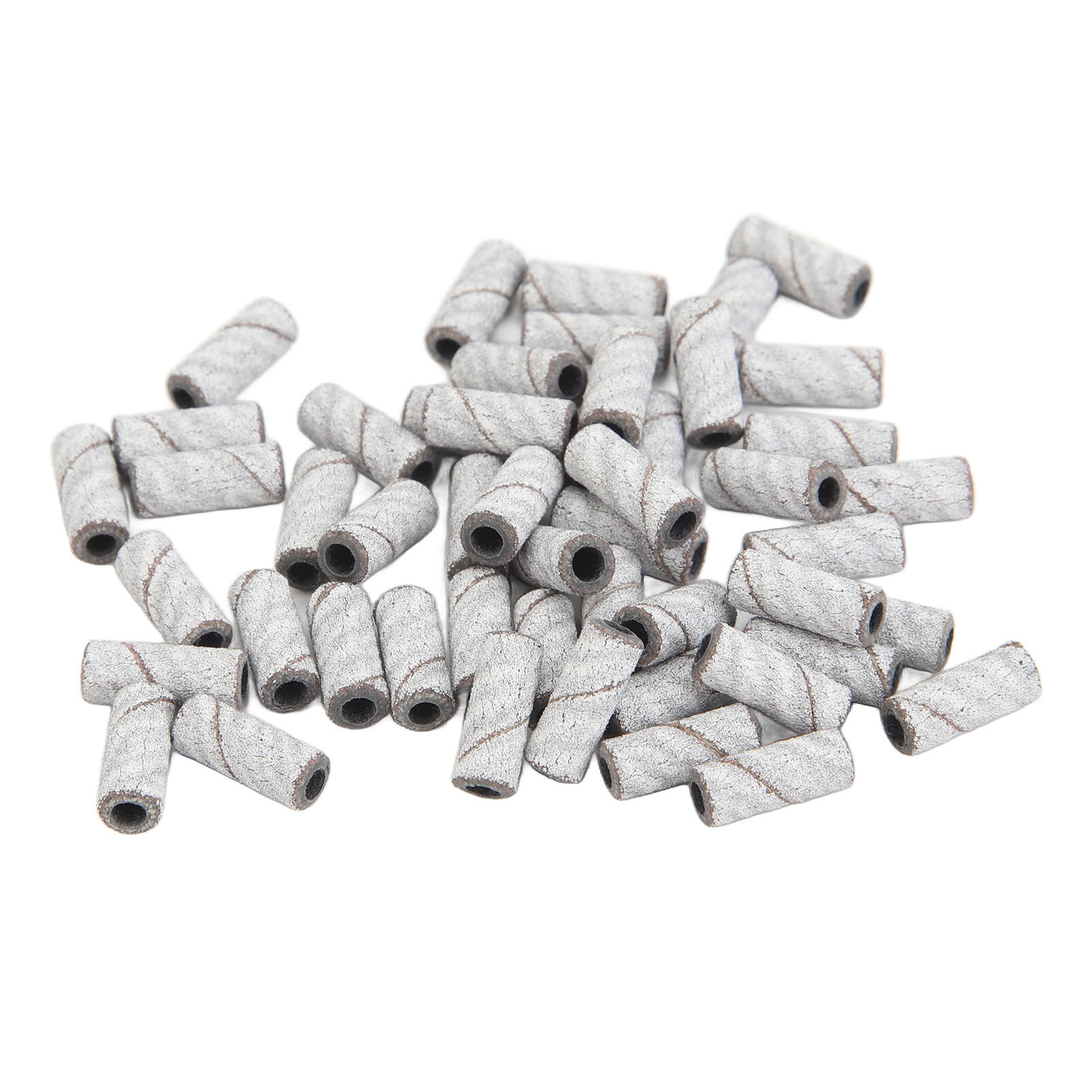 100pcs 240 Grit Nail Art Sanding Caps Manicure Polishing Grinding Bands for Drill