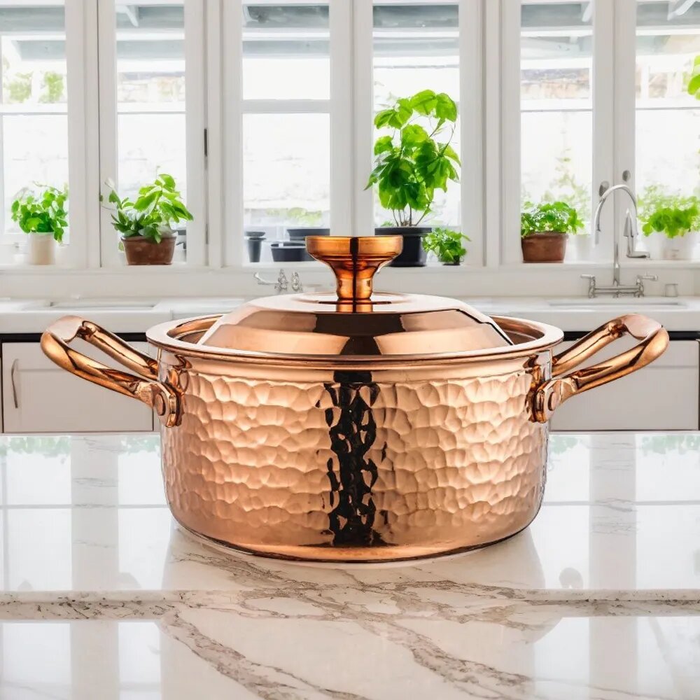 Кастрюля, нержавеющая сталь/медный сплав, антипригарное покрытие, 2.1 л