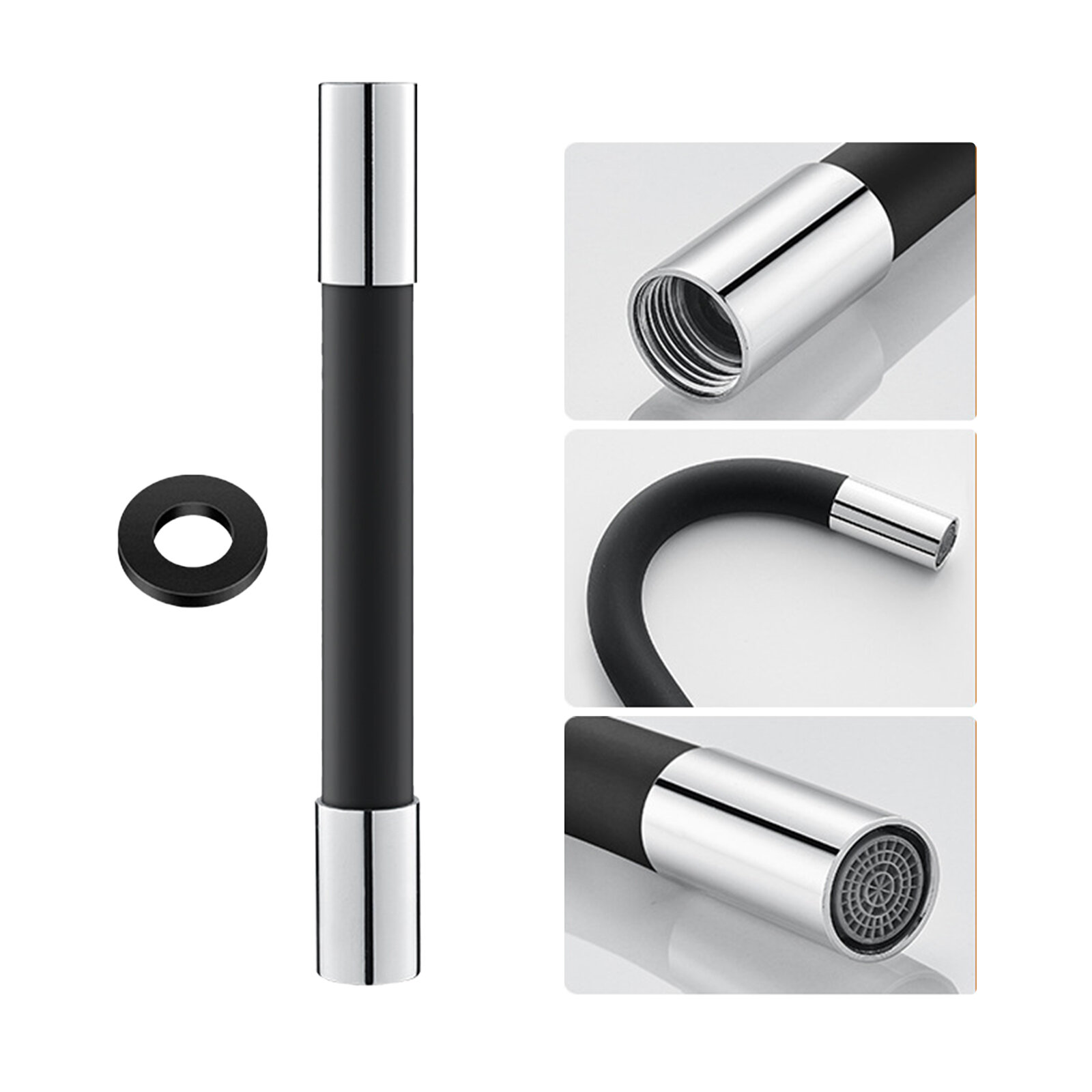 Силиконовый удлинительный шланг для распылителя смесителя с герметичной прокладкой, гибкий барботер длиной 6 футов, 8 футов, 10 футов, прочный и устойчивый к коррозии для кухни или ванной комнаты