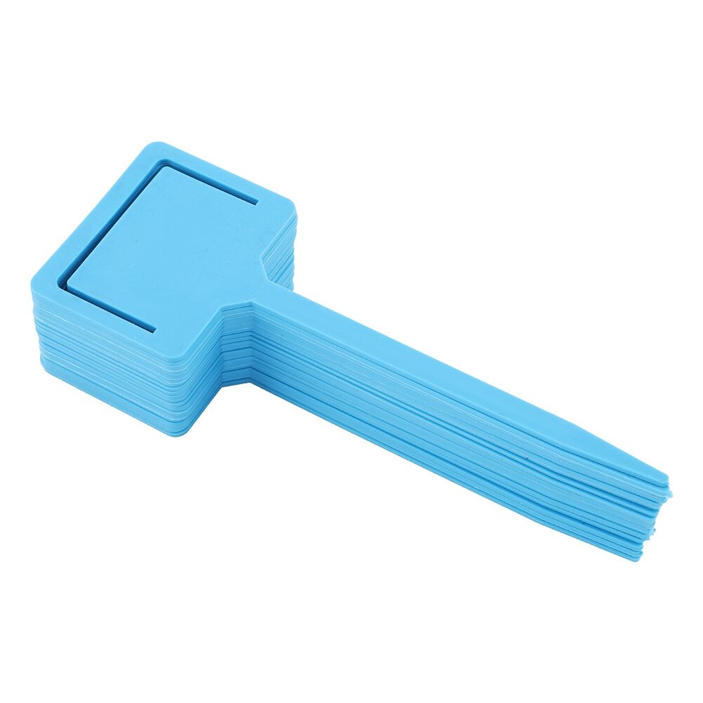 20PCS PVC Waterproof Durable Gardening Flower Plant Label Tags Garden Seed Stake Tool Blue
