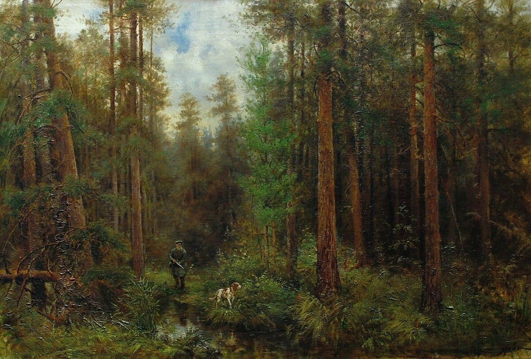 Картина Ендогурова Ивана На охоте 60х40 см