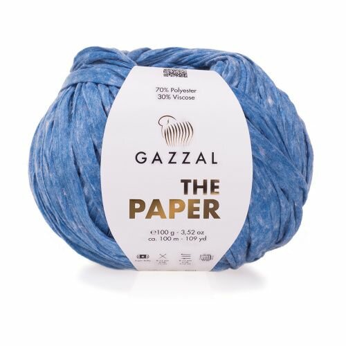 Пряжа Gazzal The Paper (1 моток) 3953 светло-синий (100г/100м)