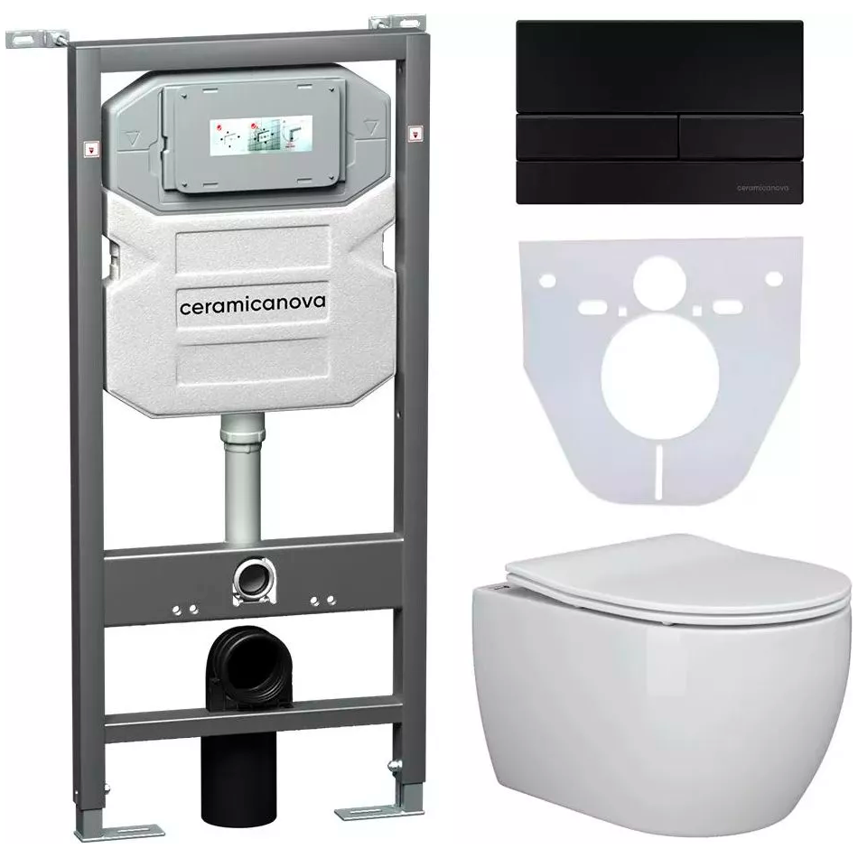 Унитаз с инсталляцией Ceramicanova Play CN3001_1002B_1000