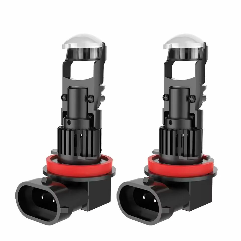 Мини линзы H8/H11 Светодиодные лампы LED автомобильные H8/H11 лед мини линзы 2шт.