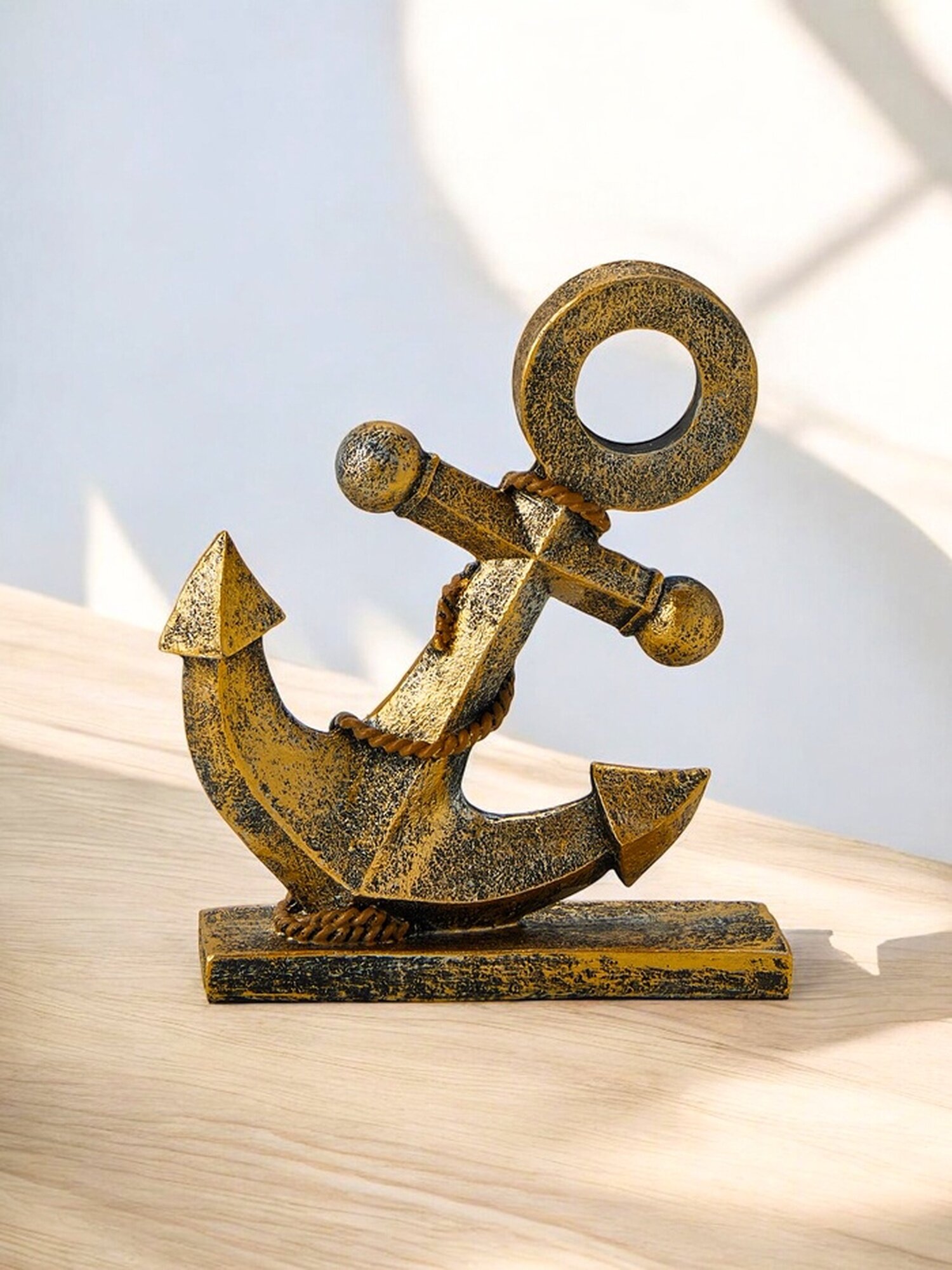 Фигурка TAKE IT EASY "Якорь", полистоун, золотистый, 21,5×18,2×5 см