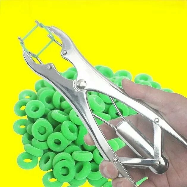 Щипцы для кастрации, с кольцами-резинками, для овец, 100 шт.
