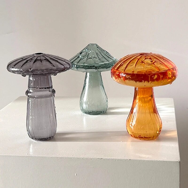 Стеклянная ваза в форме гриба, 3pcs
