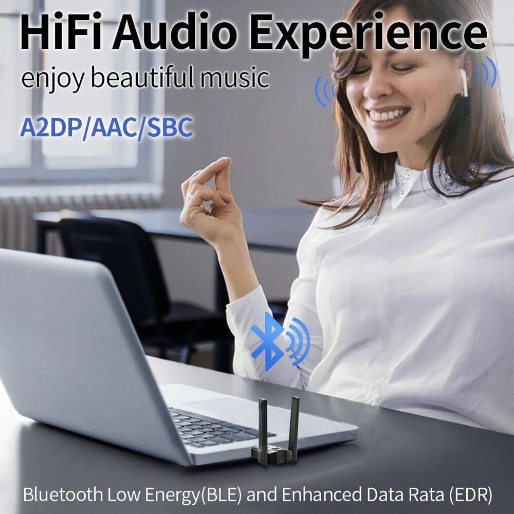 Bluetooth 5.4 адаптер USB, 20m — фото 1