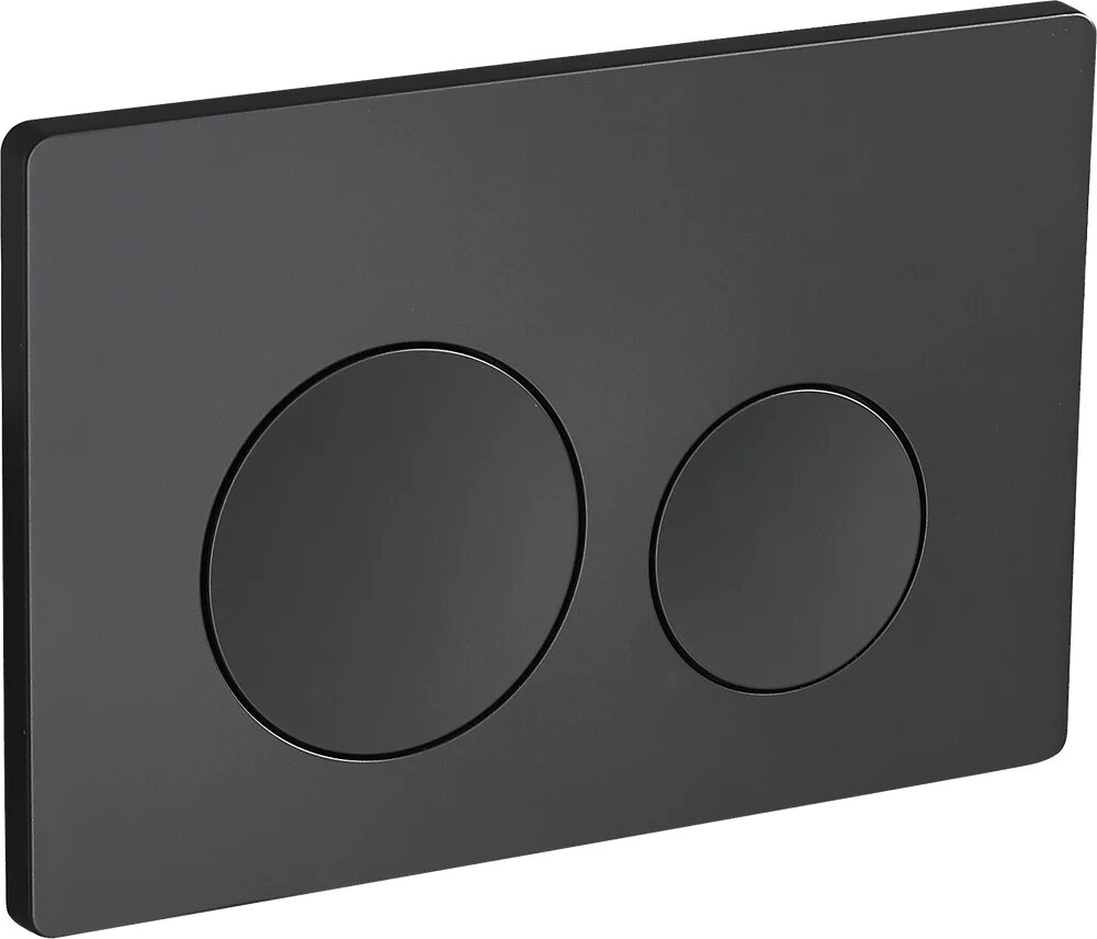 Кнопка смыва для унитаза RGW SWH 07B черная, матовая, кнопка для инсталляции, двойной смыв