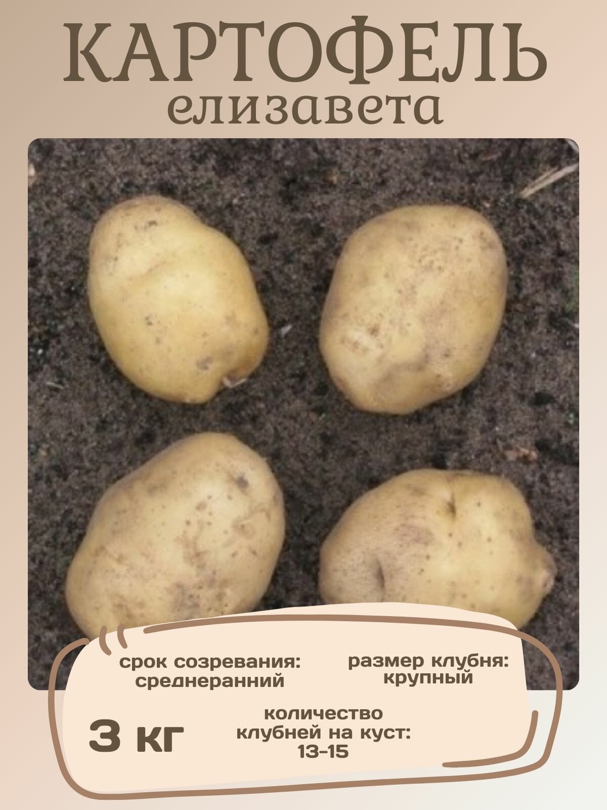 Семенной картофель 3 кг, на посадку