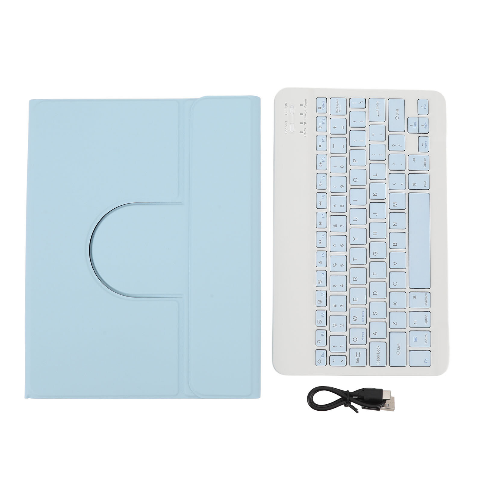 Таблеточная крышка PU Акриловая складная складная магнитная таблетка с держателем ручки съемной беспроводной клавиатурой Bluetooth для iOS воздух 4 5 10,9 дюйма синего цвета