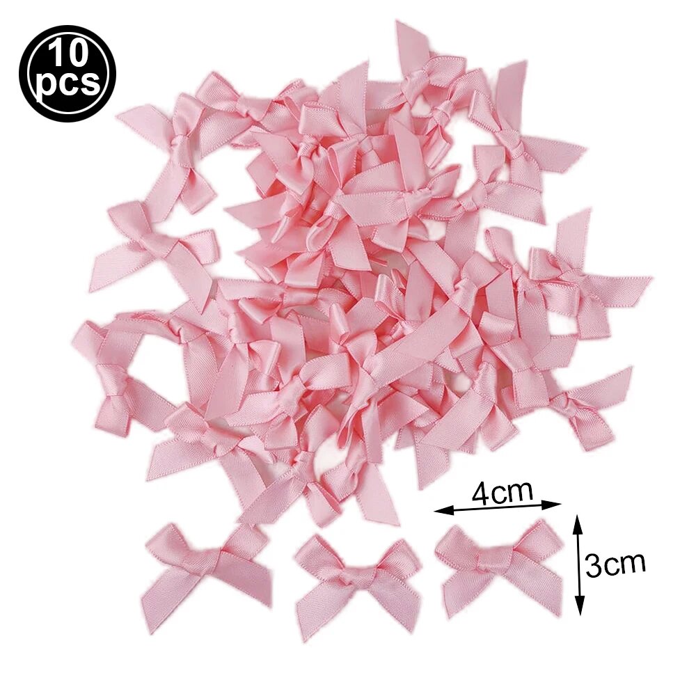Розовые банты для украшения кексов, 10 шт, Confetti A