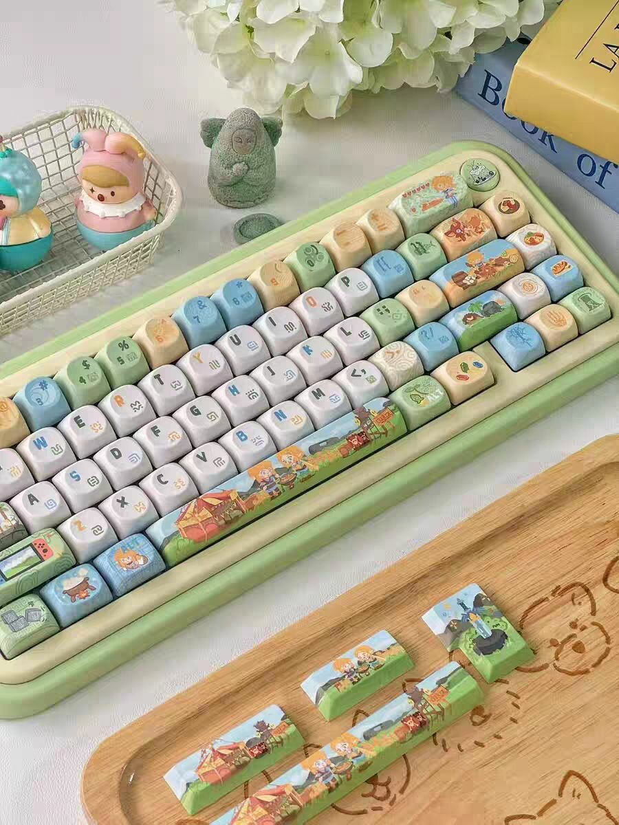 Кейкапы для механической клавиатуры PBT клавиши, тема<Легенда о Зельде>, профиль SOA,136 клавиши