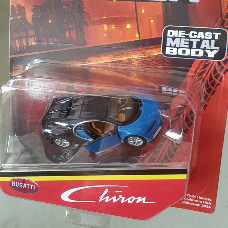 Maisto 1:64 Porsche 911 GT2 RS Bugatti Chiron Chiron Blue