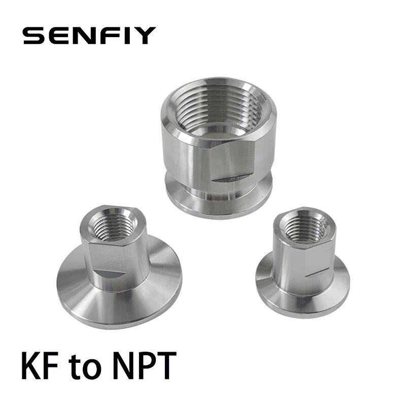 Вакуумный фланец из нержавеющей стали KF16 KF25 KF40 1/4" 1/2" 1" NPT