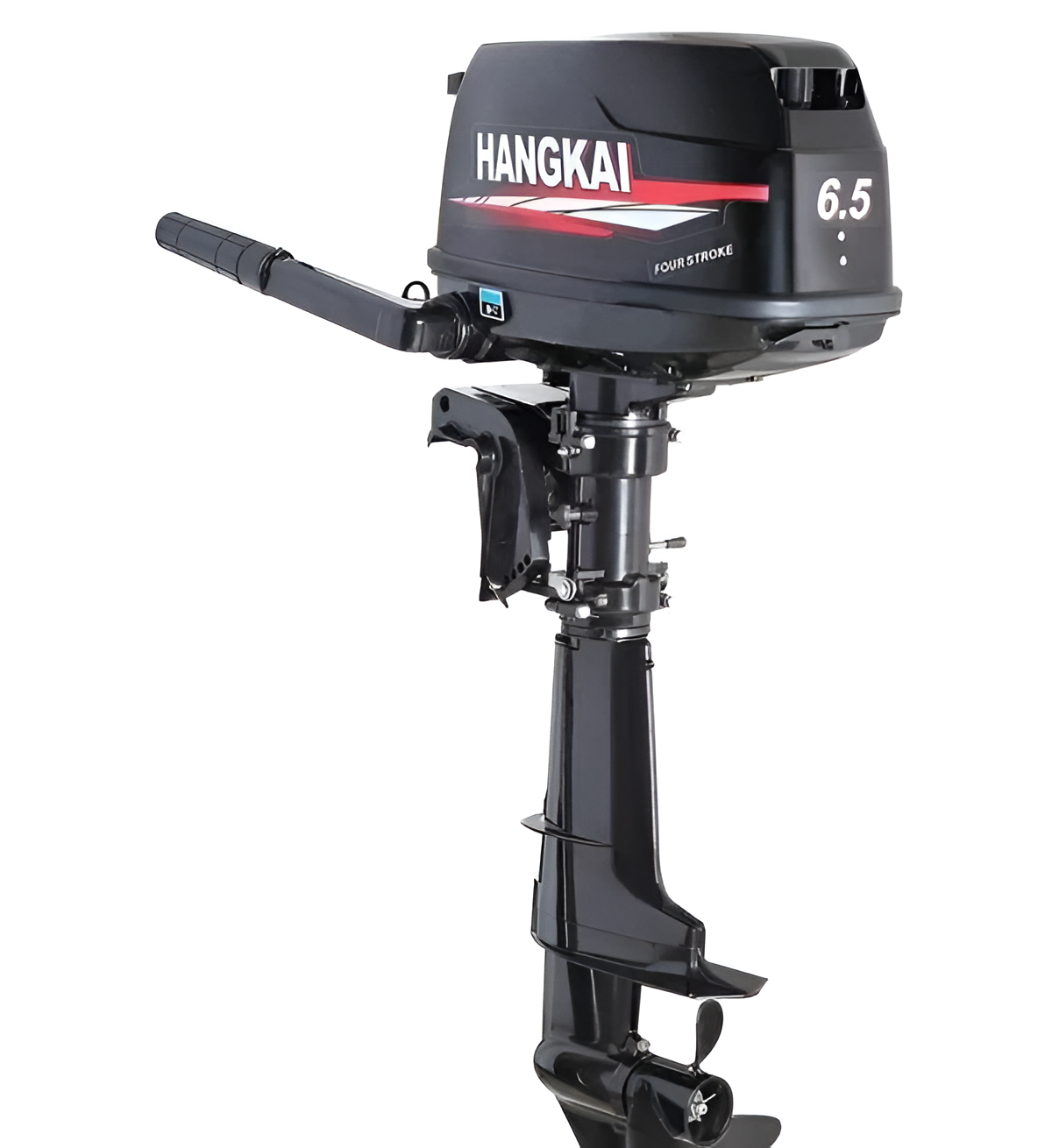Лодочный мотор HANGKAI F 6.5, черный цвет, четырехтактный, 1 цилиндр
