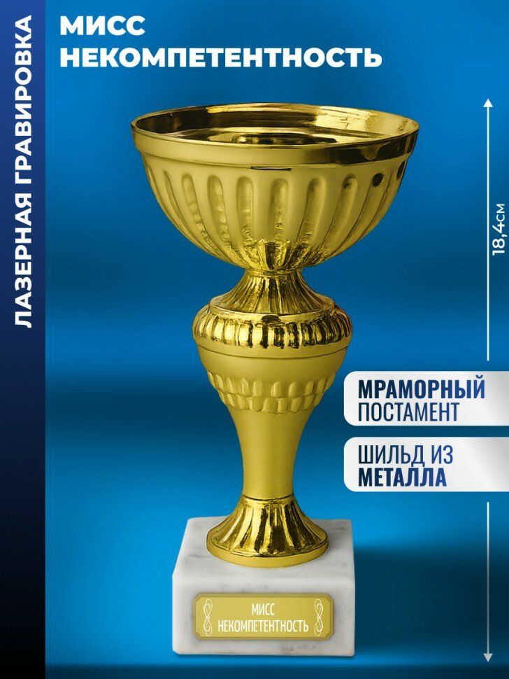 Кубок "Мисс некомпетентность" (18,4 см)