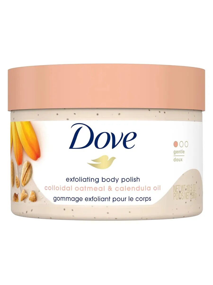 Скраб для тела, с коллоидной овсянкой и маслом календулы