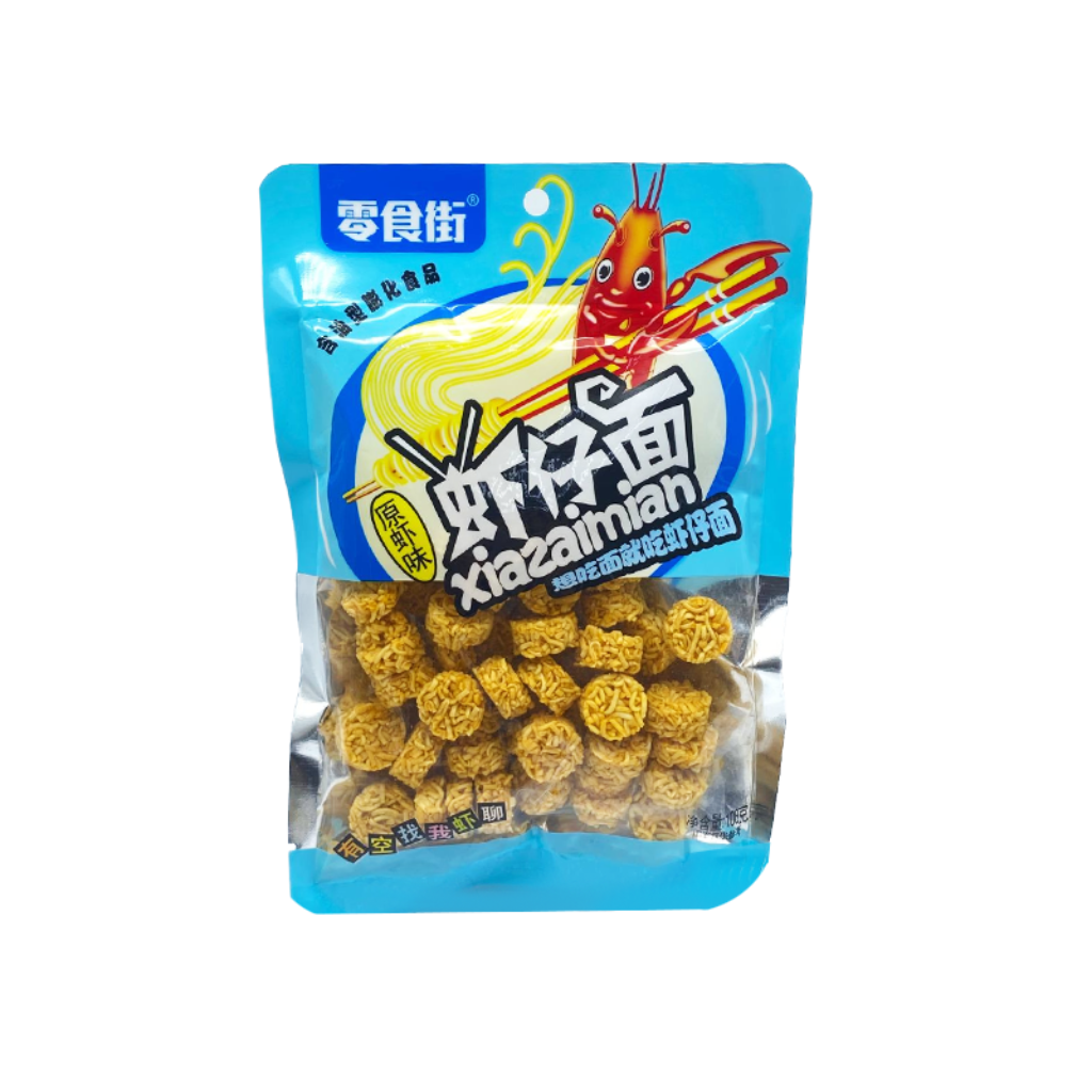 Лапша-Чипсы со вкусом неострой креветки (голубая упаковка) 108 г, Китай