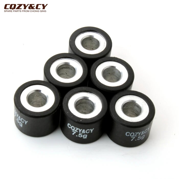 6 шт. Вариатор, гоночные роликовые весы, Φ-8g 19x15,5 мм для Piaggio Diesis Fly, 50 Liberty Nrg Mc3 Typhoon 50cc 2T