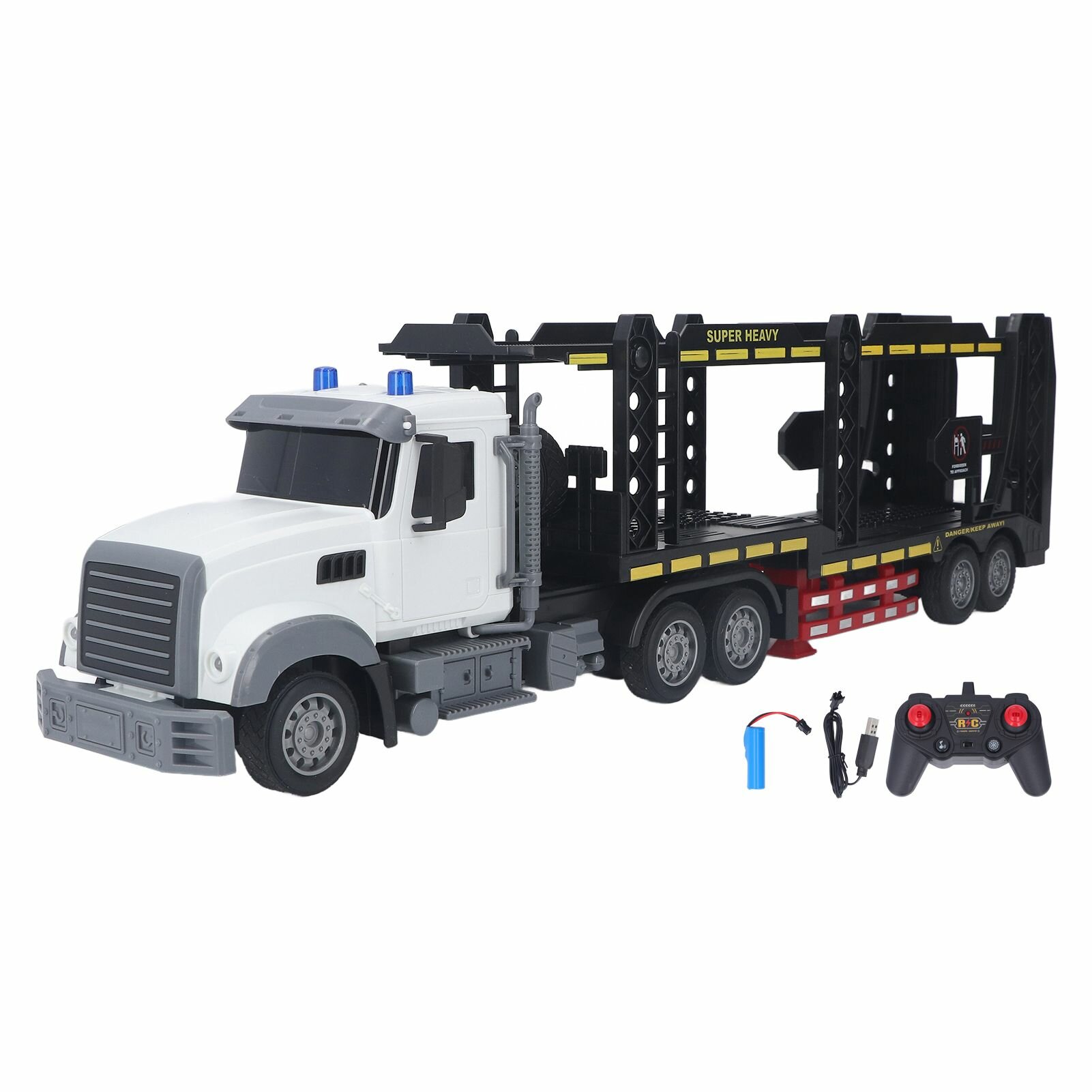 RC Транспортный прицеп для детей Пластиковая игрушка с пультом дистанционного управления 2 уровня Американский стиль