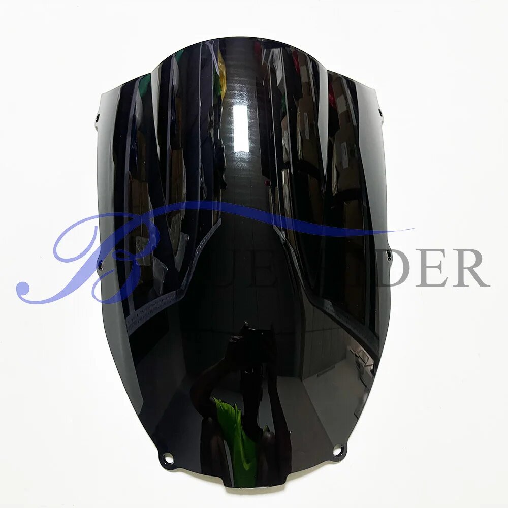 Лобовое стекло мотоцикла для Kawasaki ZX6R 636 2000 2001 2002, ветровой дефлектор мотоцикла, двойной пузырь, лобовое стекло, лидиевое стекло, Черный