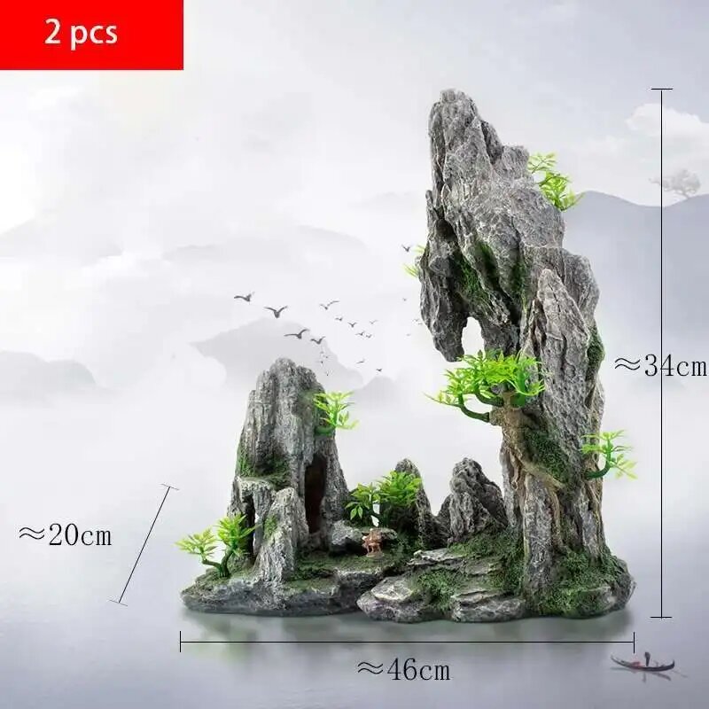 Для аквариума декорация замок растение корабль аквариум для черепах декор для аквариума череп камни мост большой дом аквариум для рыб аквариумные аксессуары для мха, PMB3063