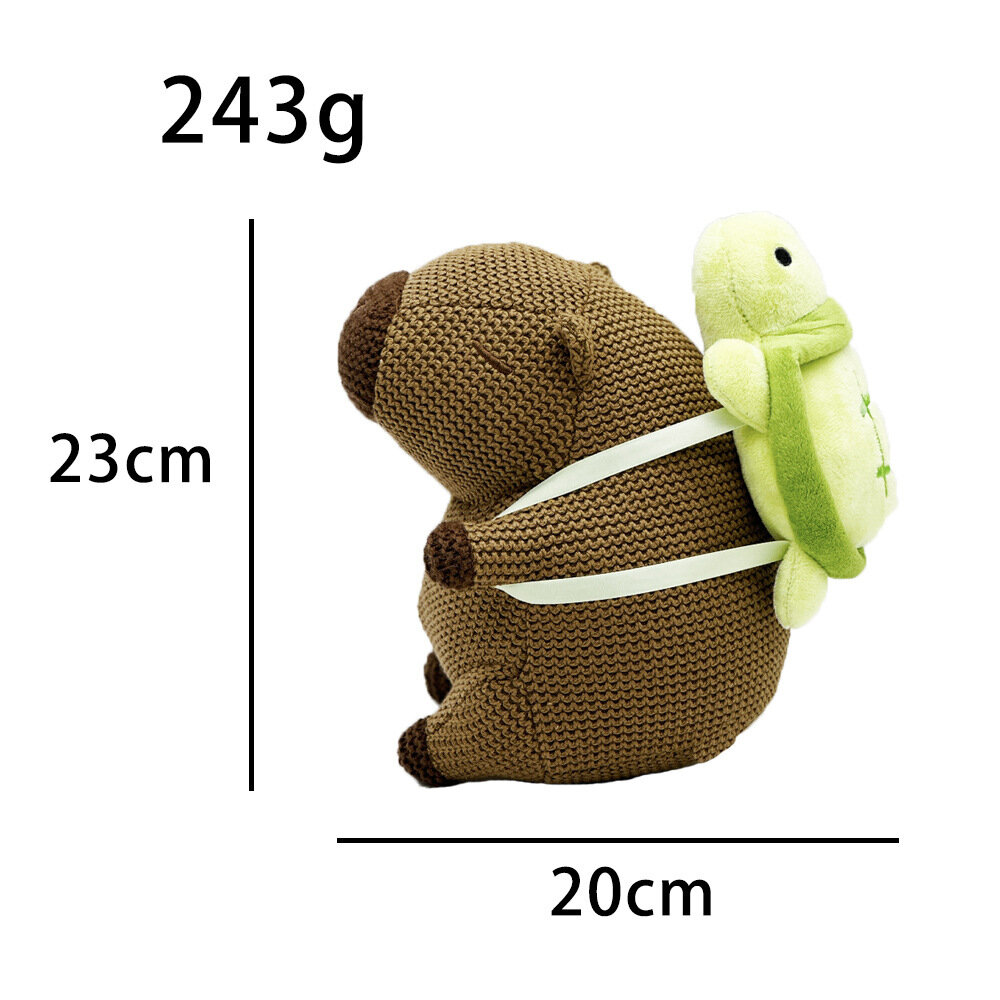 Вязаная крючком плюшевая плюшевая кукла Капибара коричневая вязаная плюшевая кукла Капибара