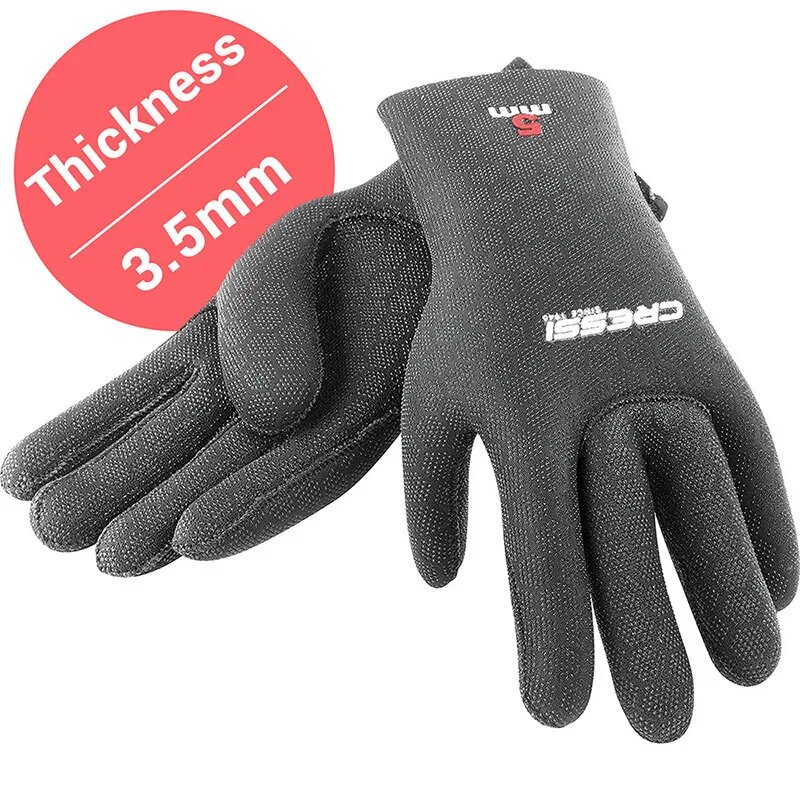 Cressi HIGH STRETCH перчатки для дайвинга, 3.5 мм, черные