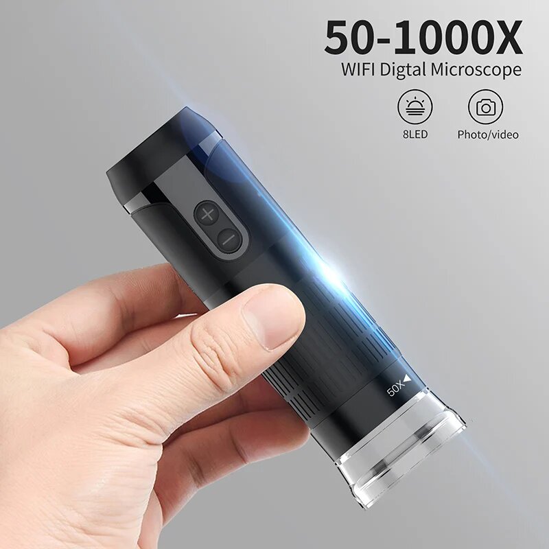 Цифровой микроскоп с Wi-Fi, увеличительное стекло 50-1080 x P, микроскоп для пайки, ремонт детской одежды, осмотр школьных монет