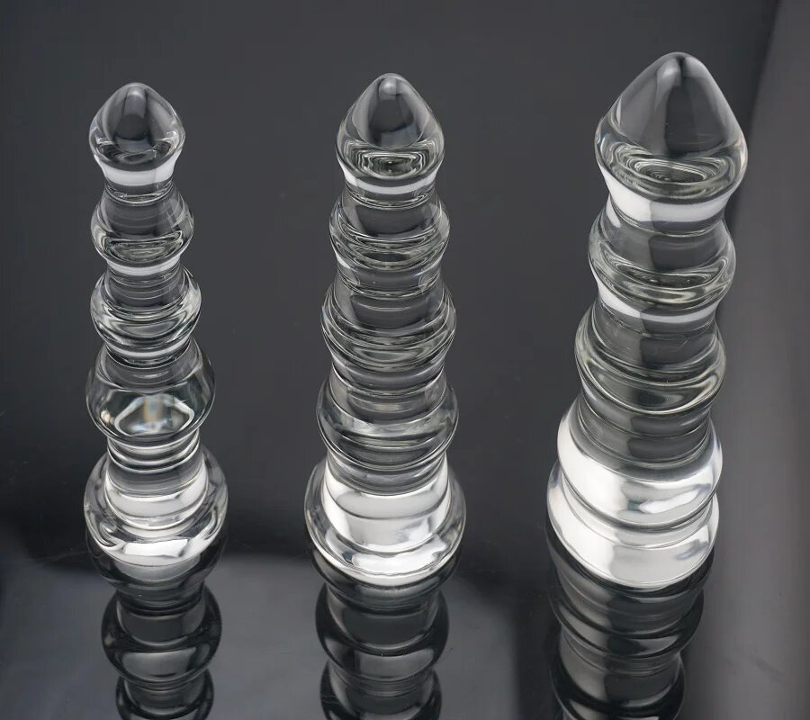 Анальные бусины стеклянные Pyrex, цвет: small size, 32-65 мм