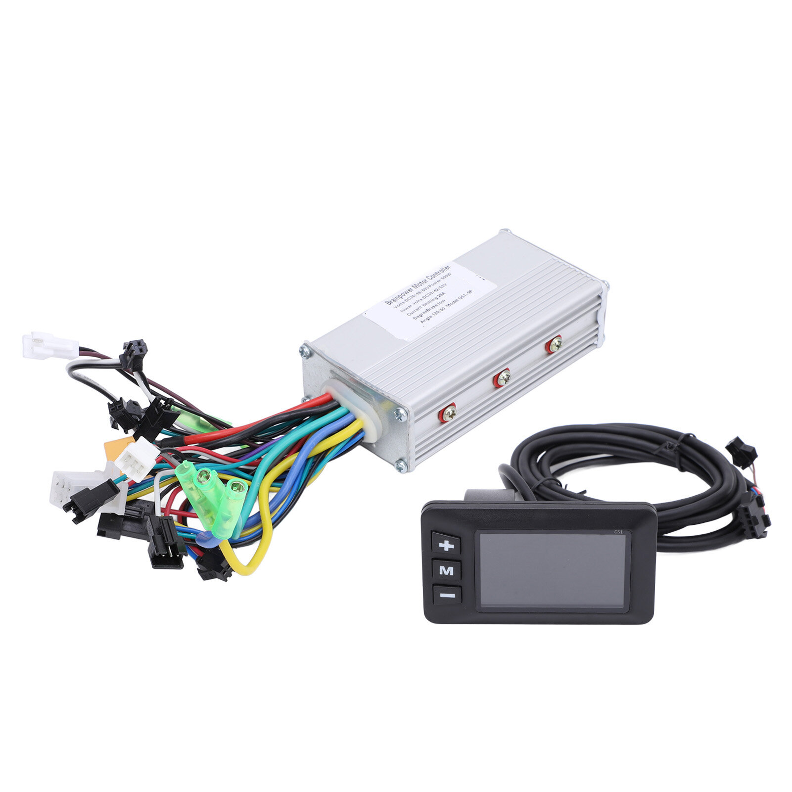 36V 48V 60V 500W 28A Sine Wave 3 Mode 5530 Brushless Controller G51 LCD Display Control Panel for Electric Bike Modification