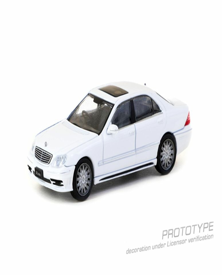 Коллекционная машинка Tarmac Works 1:64 Mercedes-Benz S-Class Wald Alabaster White