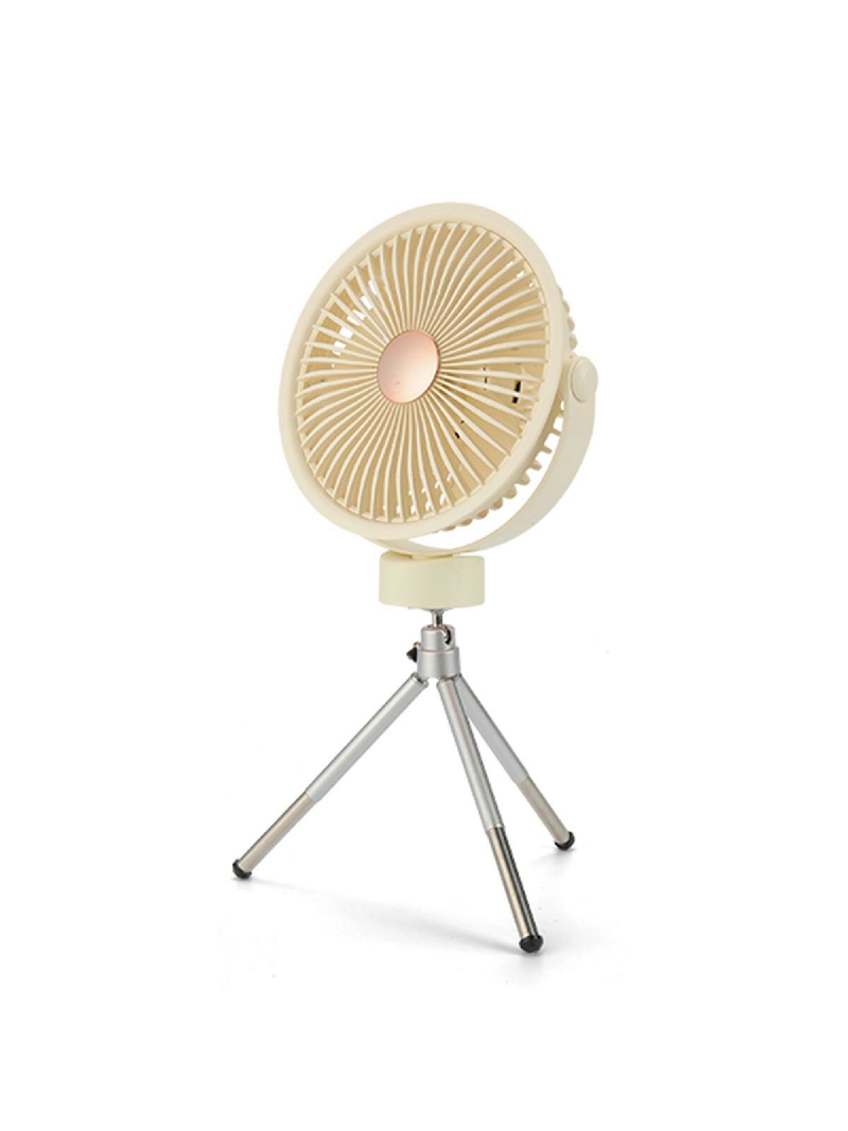 7.4in Hanging Fan Tripod Desk Fan 2400mah Camping Fan Rechargeable Ceiling Fan for Treadmill Car Golf Cart Baby Stroller