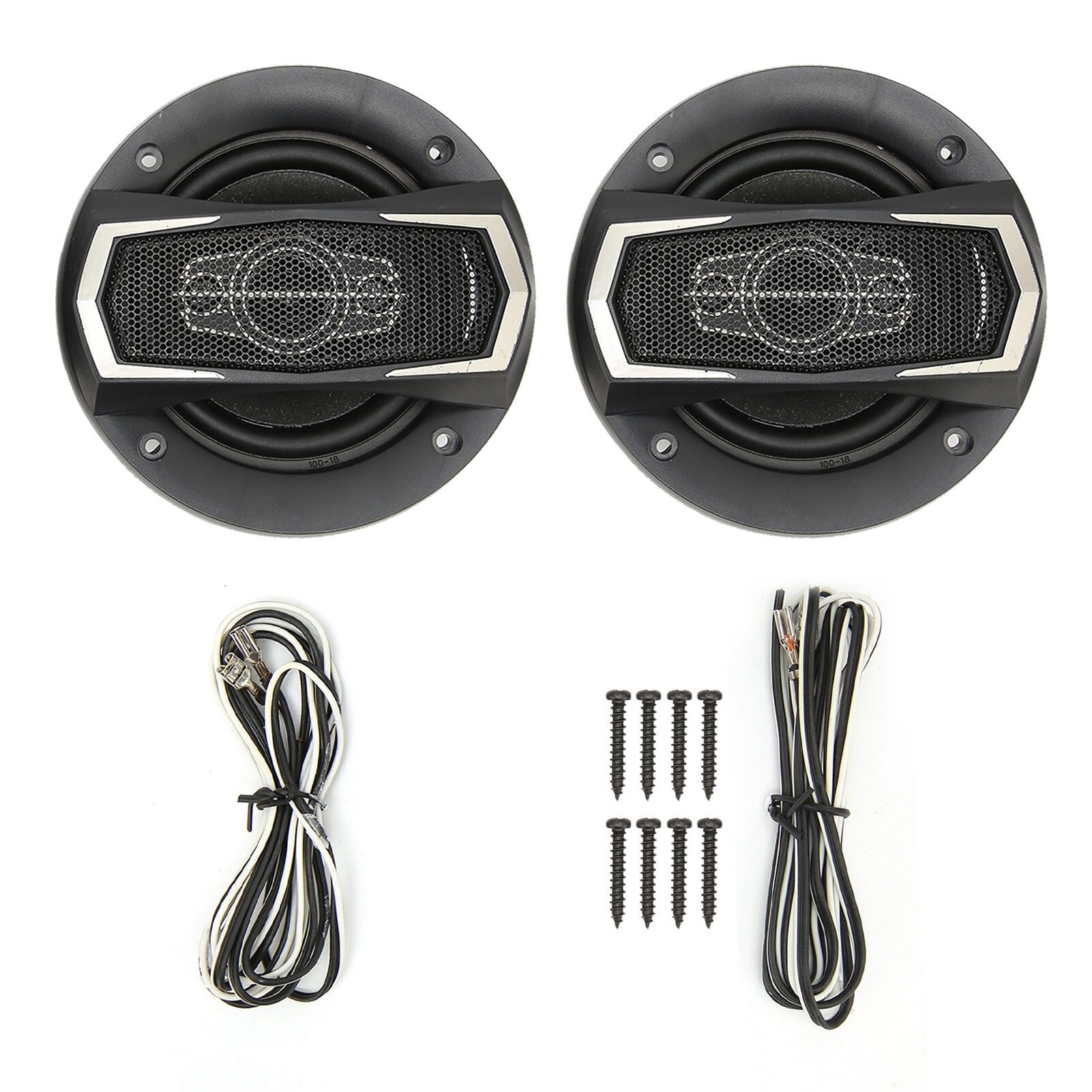2 Pcs Car Coaxial Speakers 300W Full Range Bass 4 Ohm Inch Stereo Sound Loudspeaker Vehicle Speaker
