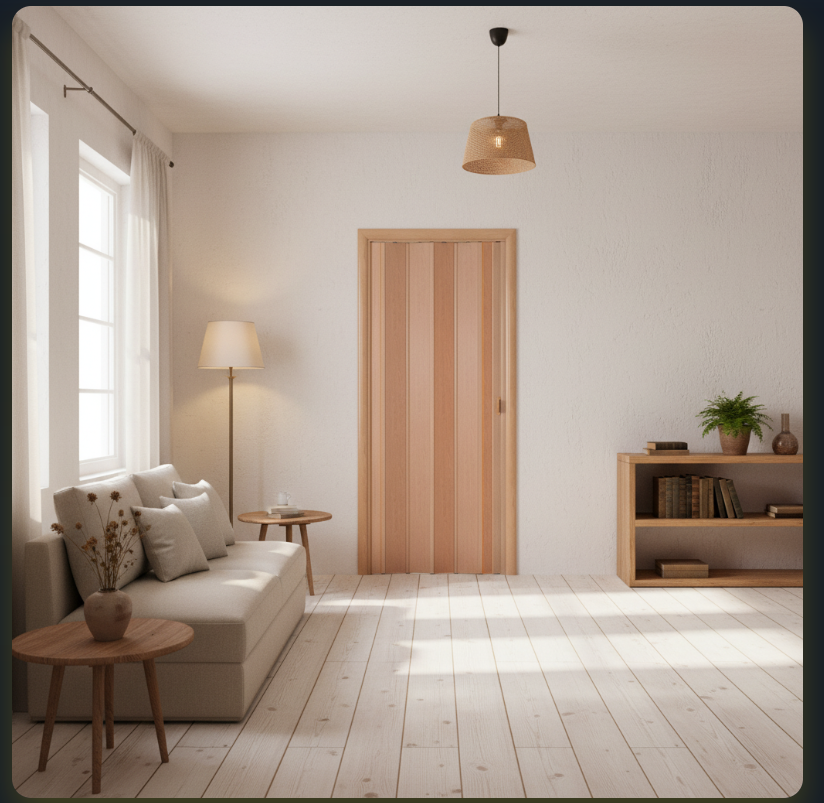 Межкомнатная раздвижная дверь гармошка RSP цвет Дуб Старый