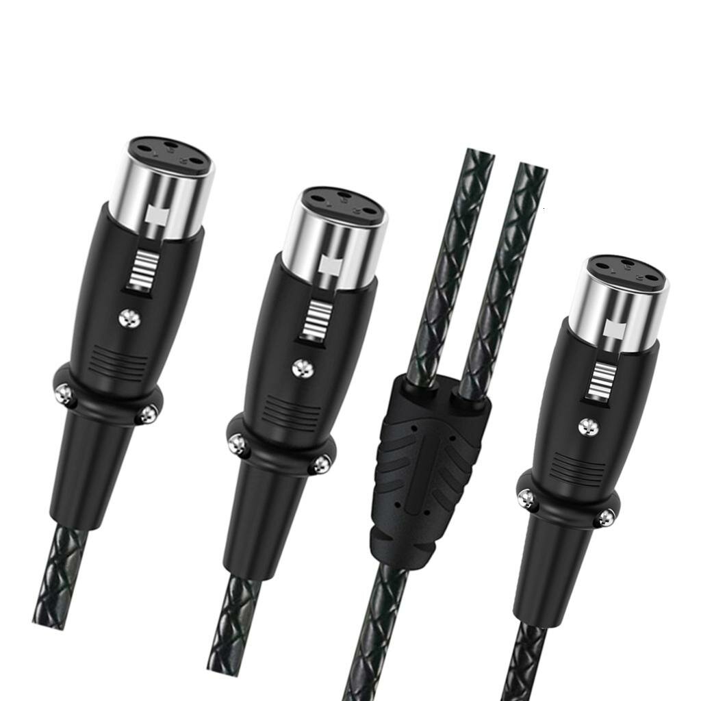 3-контактный Y-разветвитель для микрофона, Прямая головка 2 стра